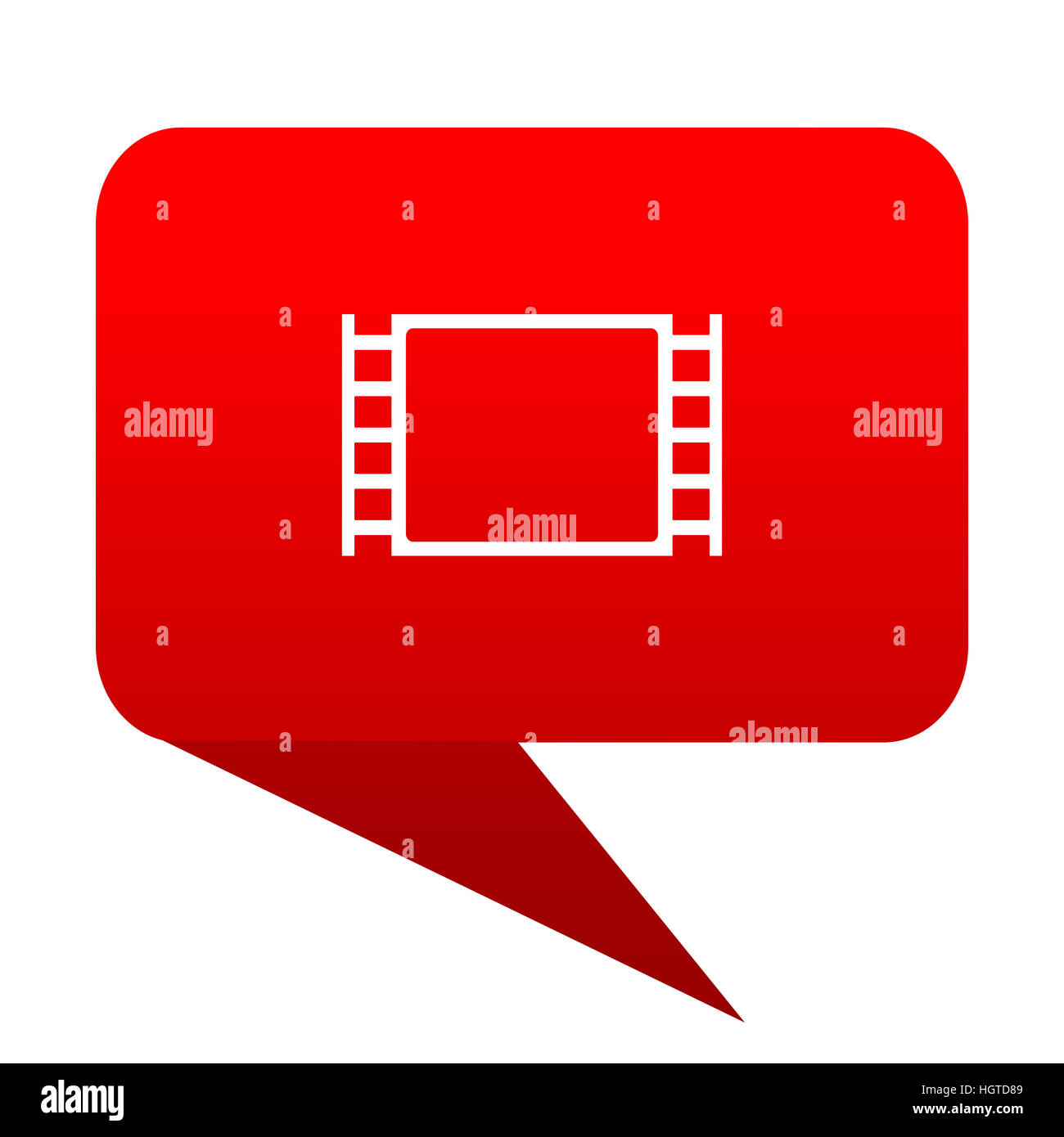 movie bubble red icon Stock Photo - Alamy