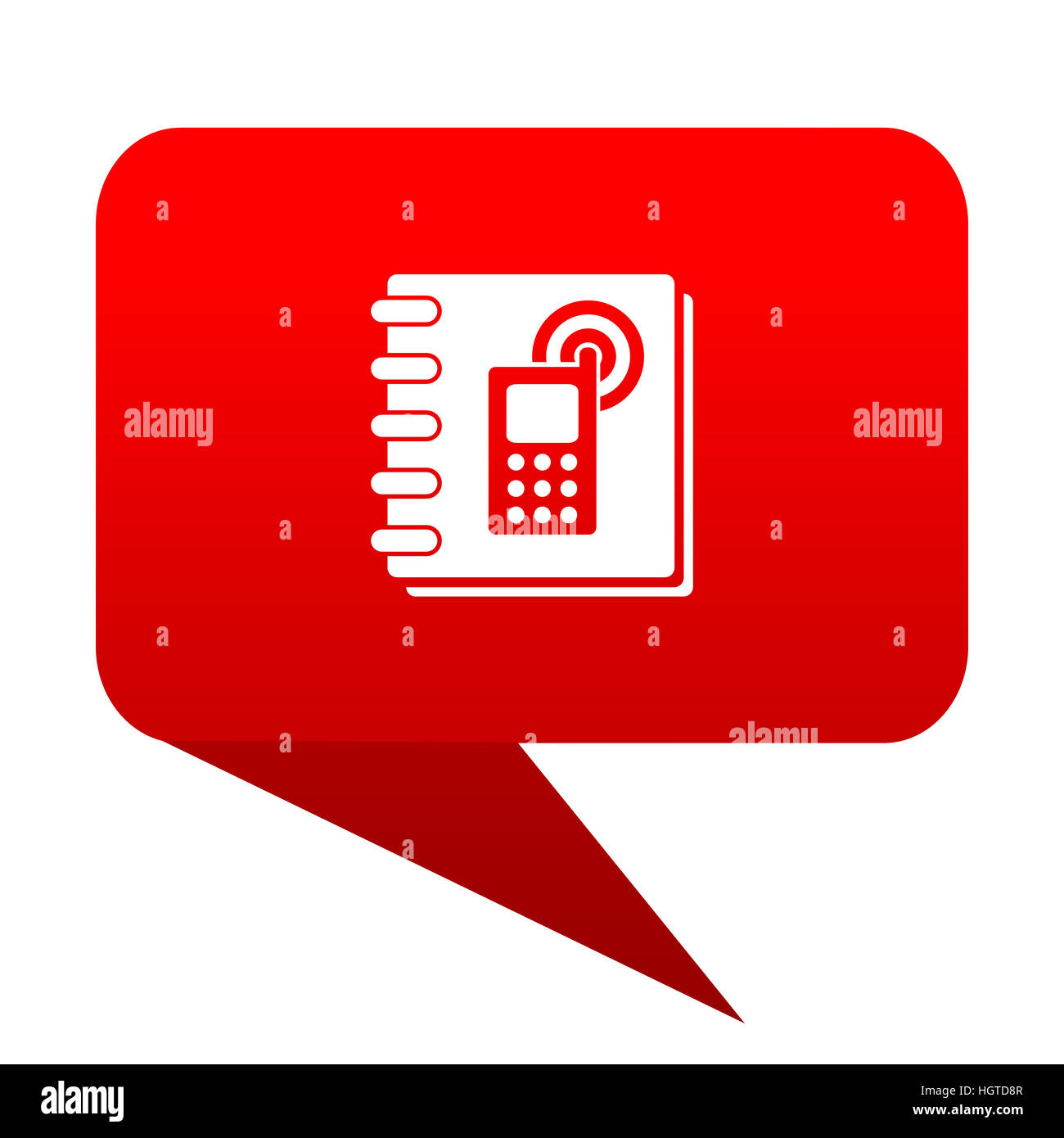 phonebook bubble red icon Stock Photo - Alamy