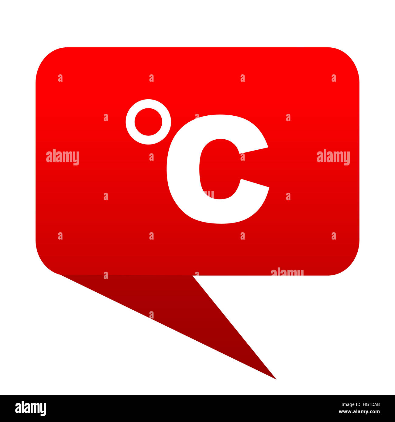 celsius bubble red icon Stock Photo - Alamy