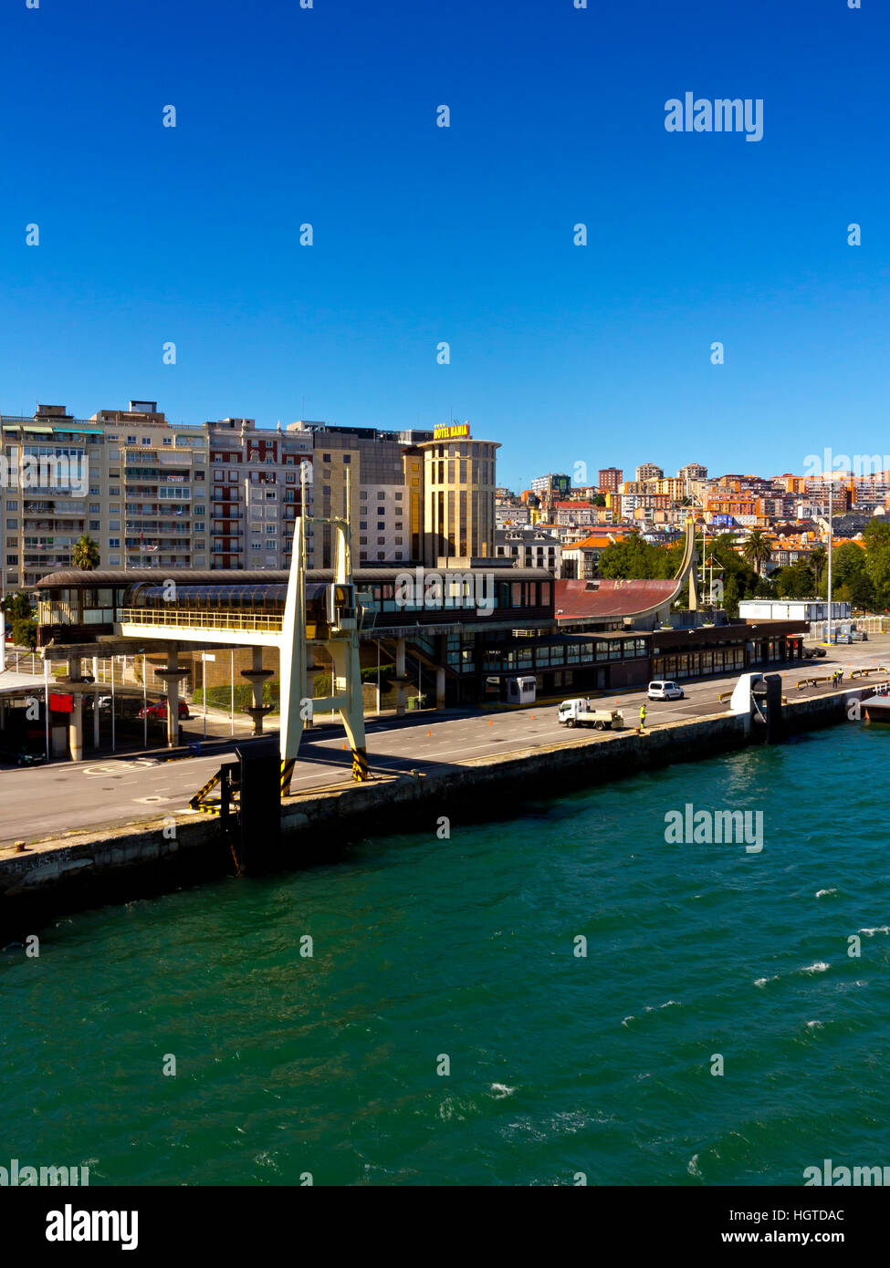 The quayside at Santander a port city on the coast of Cantabria in ...