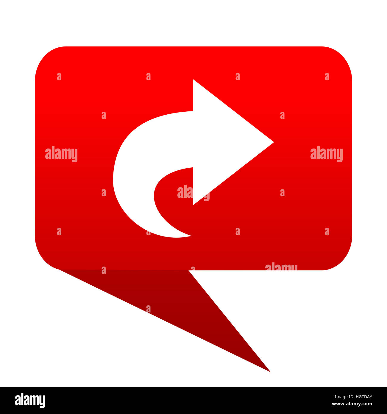 next bubble red icon Stock Photo - Alamy