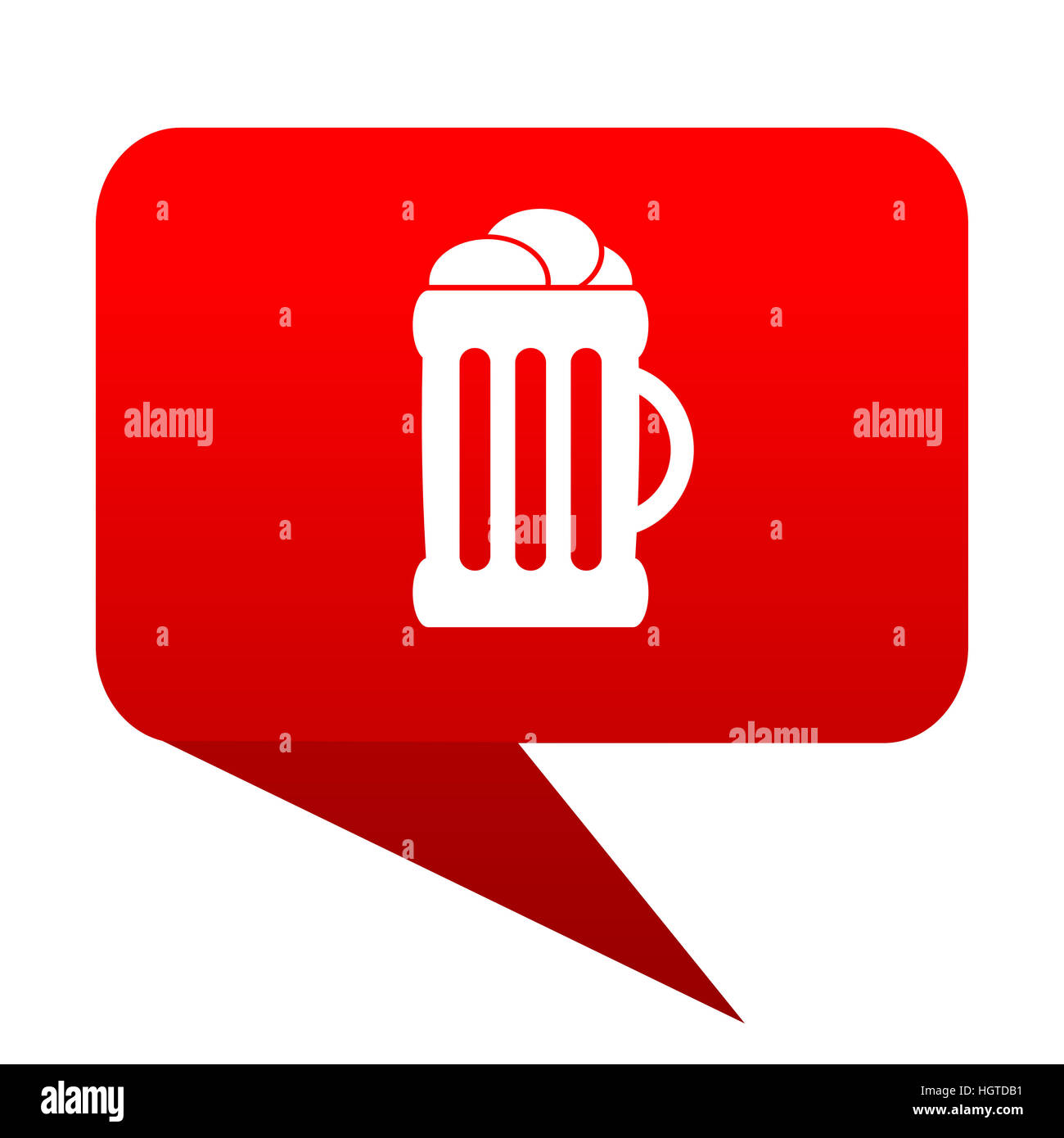 beer bubble red icon Stock Photo - Alamy