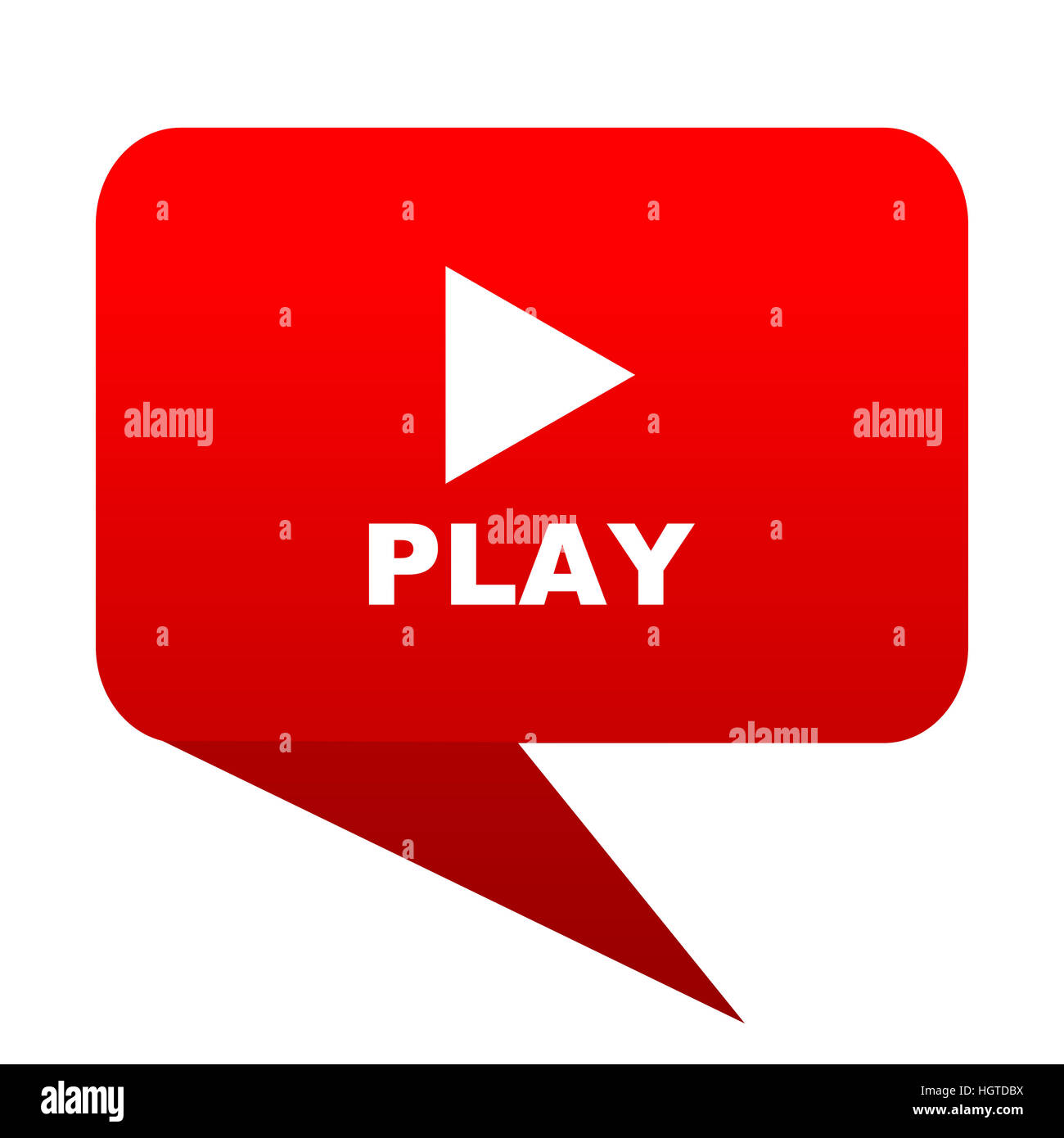 play bubble red icon Stock Photo - Alamy