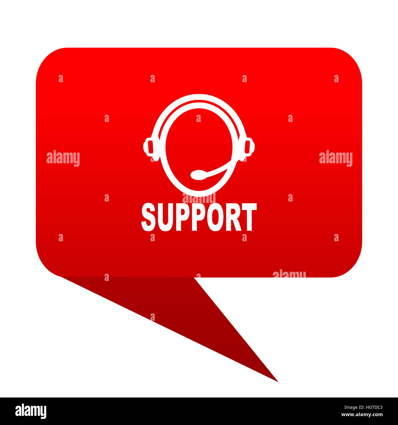 support bubble red icon Stock Photo - Alamy
