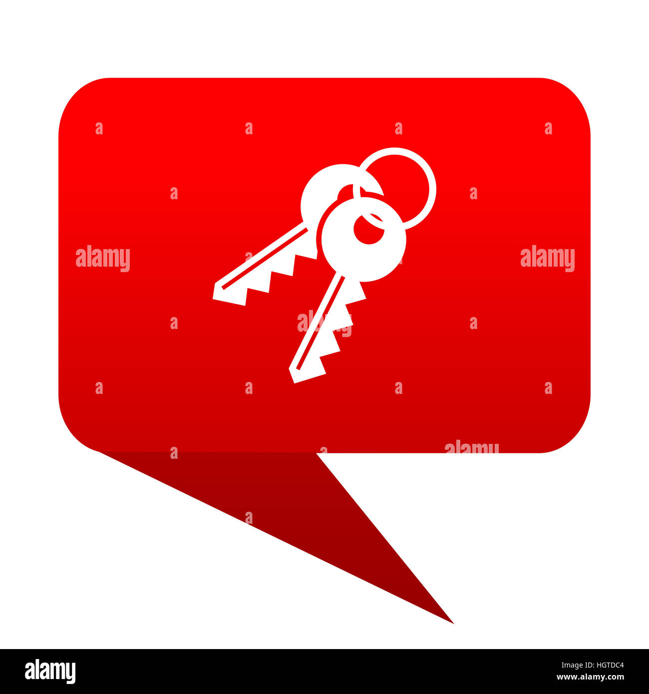 keys bubble red icon Stock Photo - Alamy
