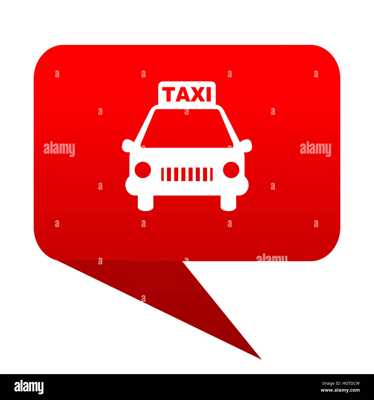 taxi bubble red icon Stock Photo - Alamy