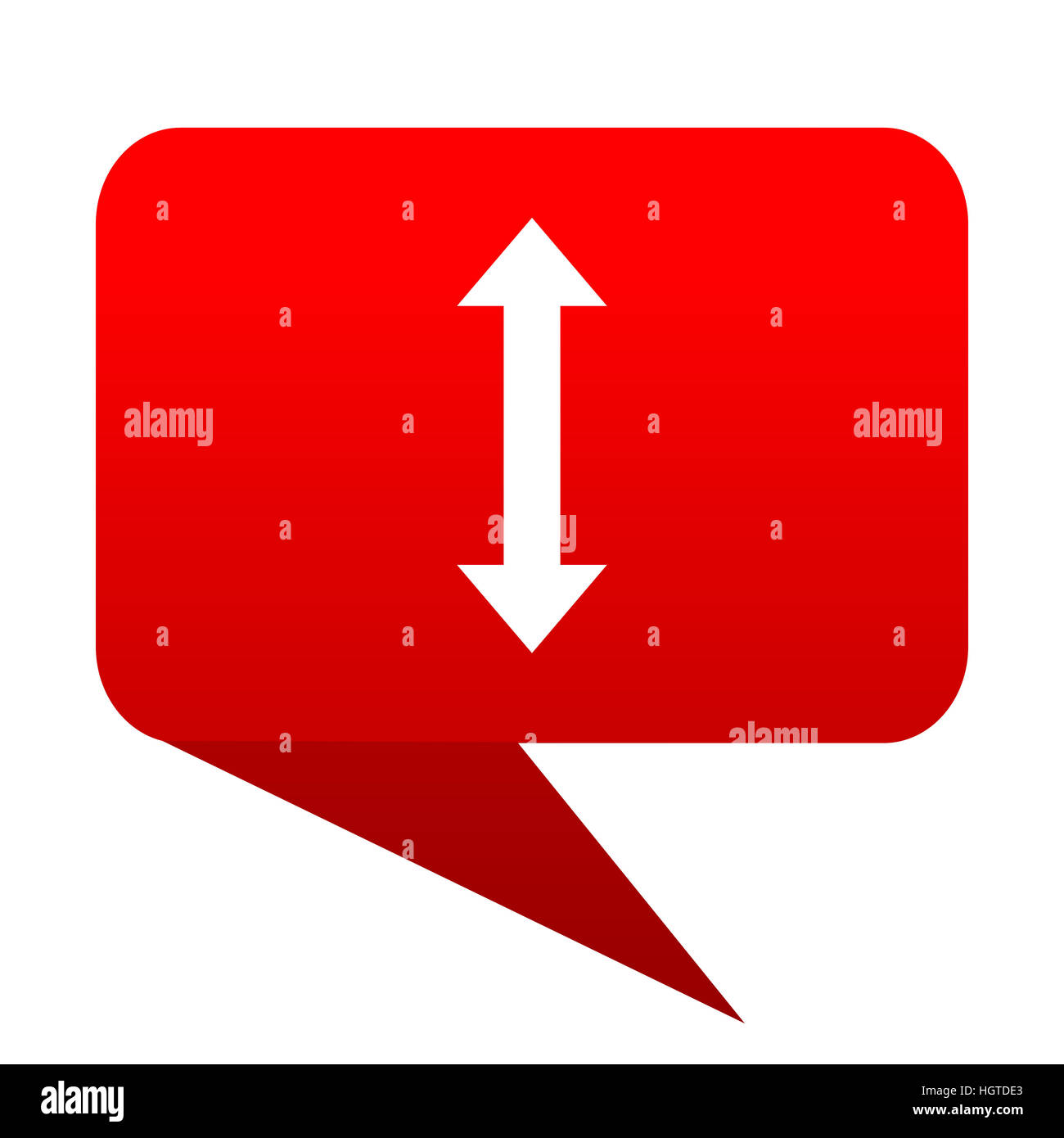 arrow bubble red icon Stock Photo - Alamy