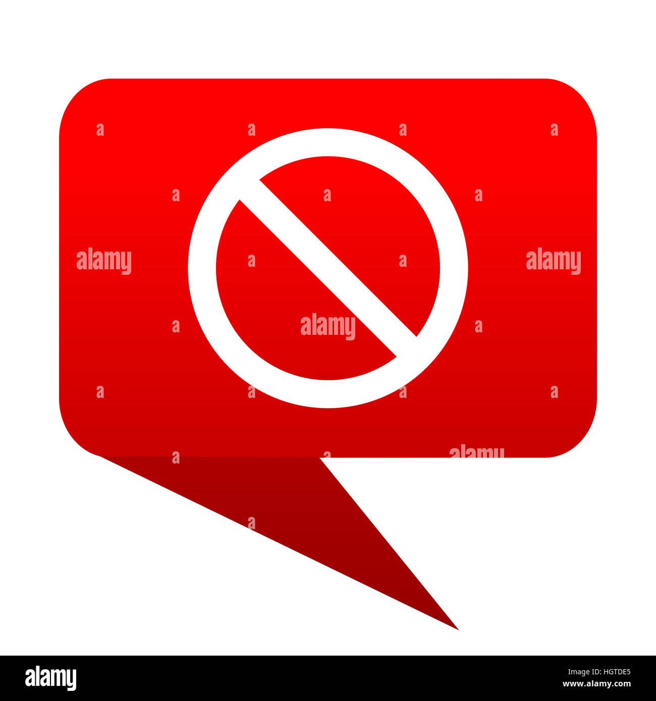 access denied bubble red icon Stock Photo - Alamy