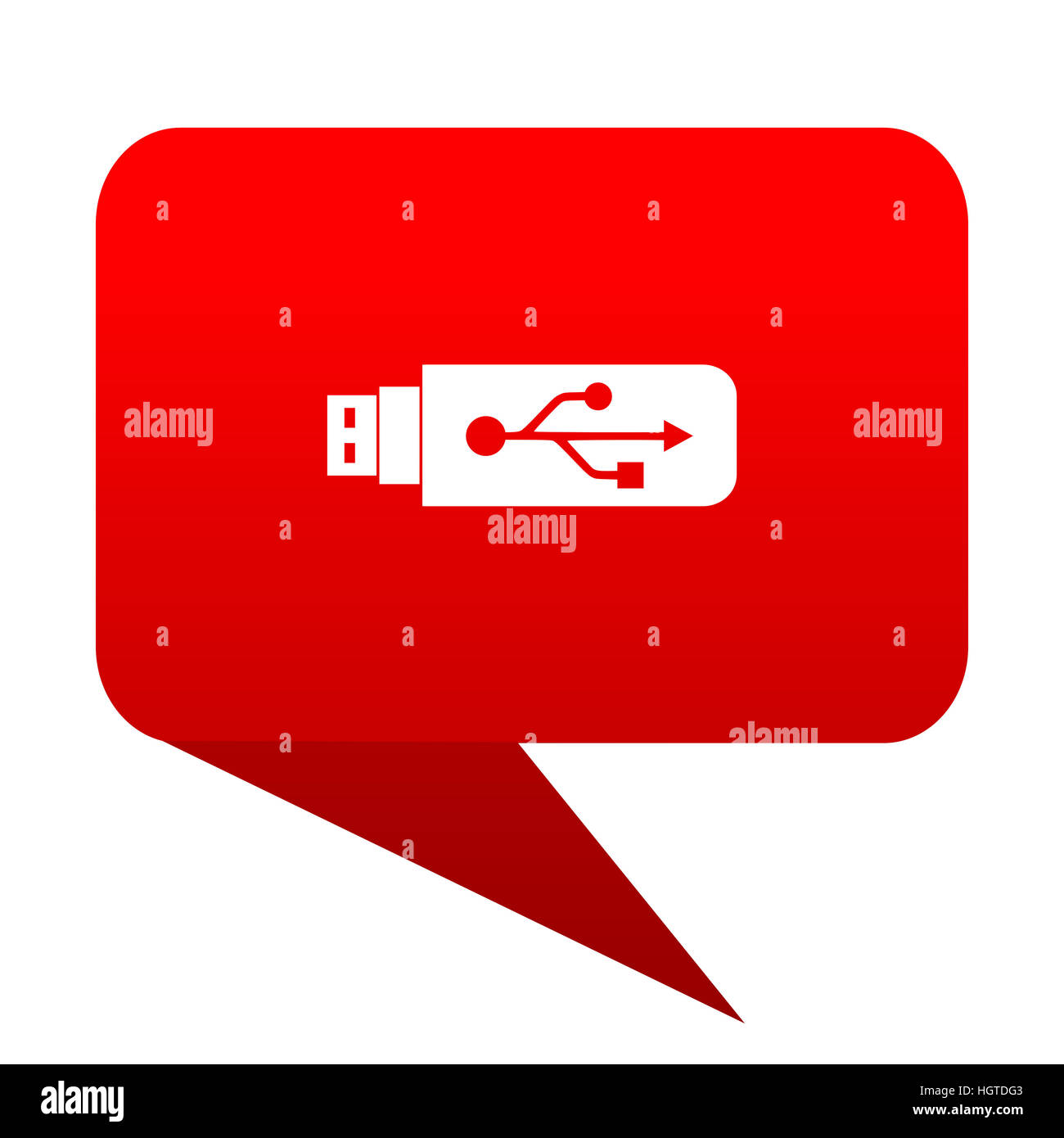 usb bubble red icon Stock Photo - Alamy
