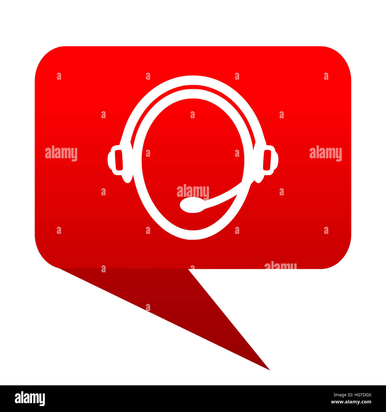 customer service bubble red icon Stock Photo - Alamy