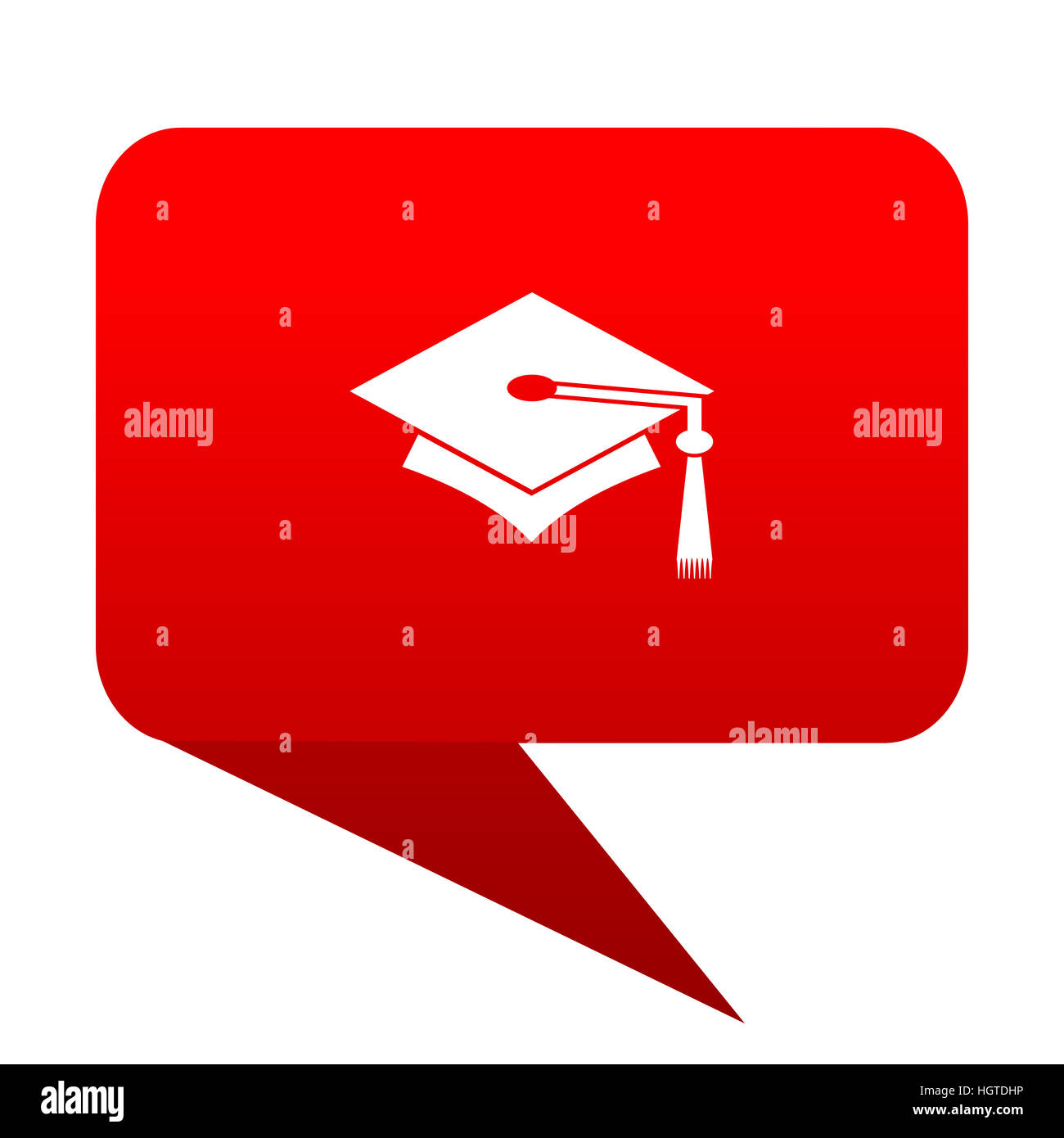 education bubble red icon Stock Photo - Alamy