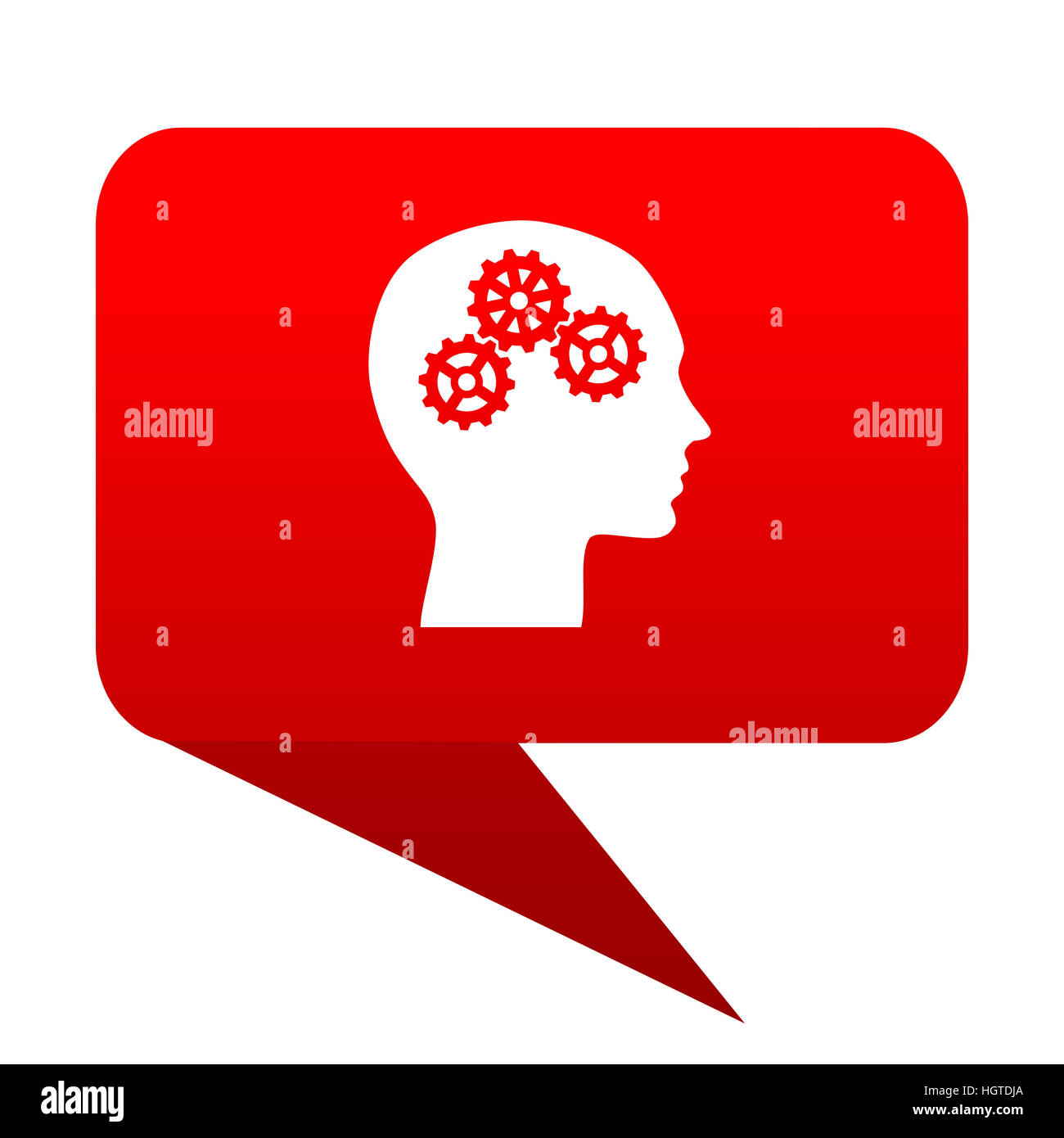 head bubble red icon Stock Photo - Alamy