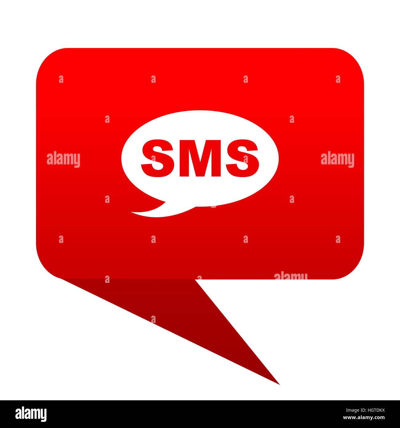 sms bubble red icon Stock Photo - Alamy