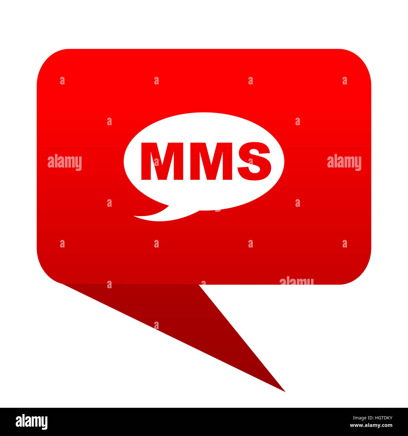 mms bubble red icon Stock Photo - Alamy