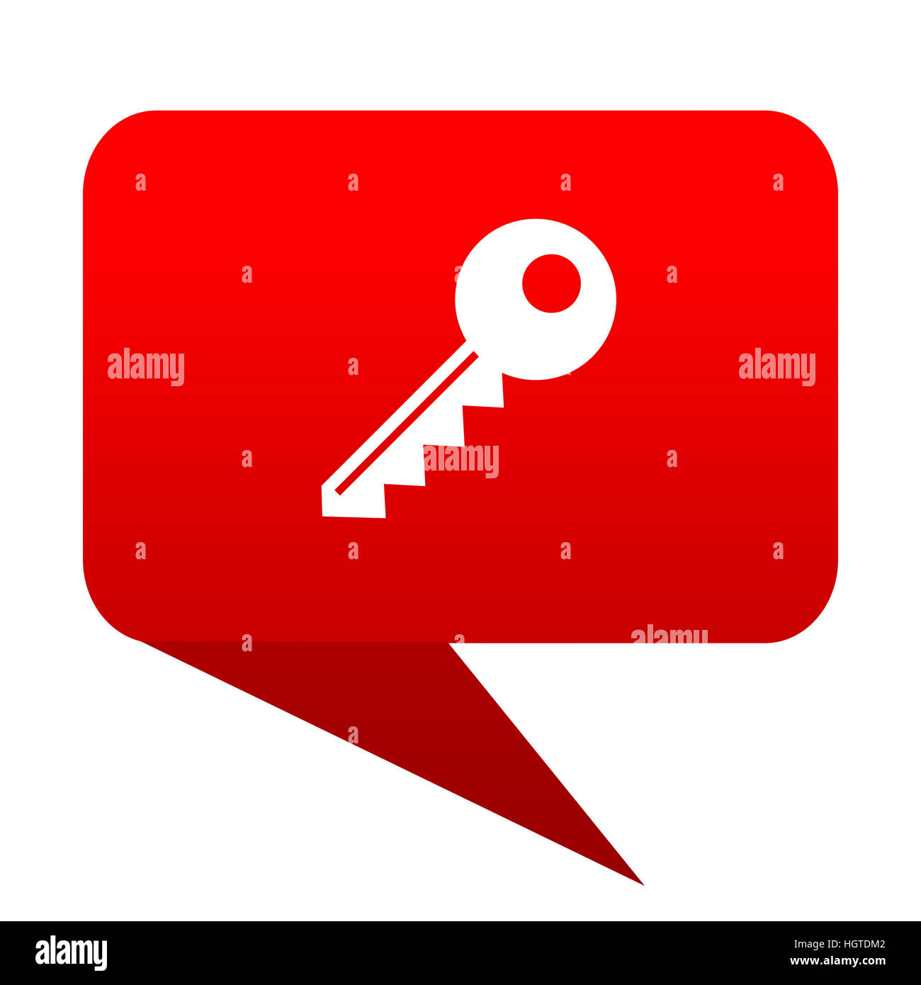 key bubble red icon Stock Photo - Alamy