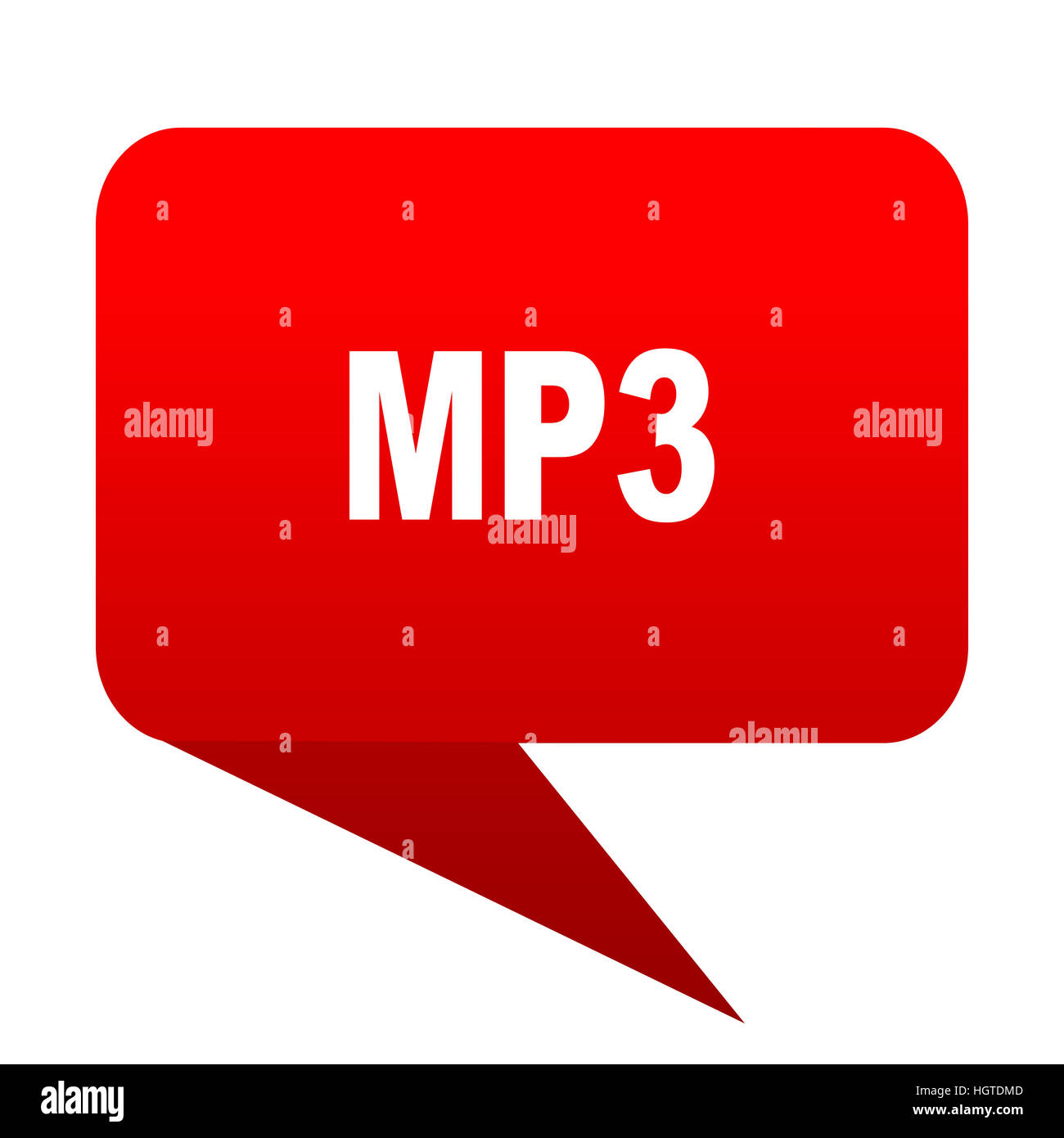 mp3 bubble red icon Stock Photo - Alamy