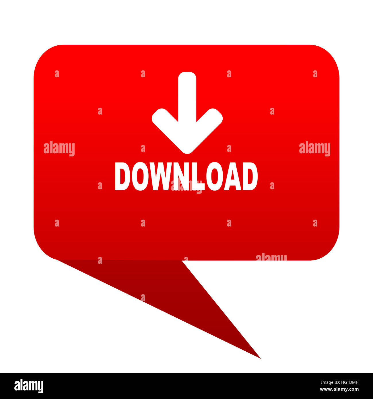 download bubble red icon Stock Photo - Alamy
