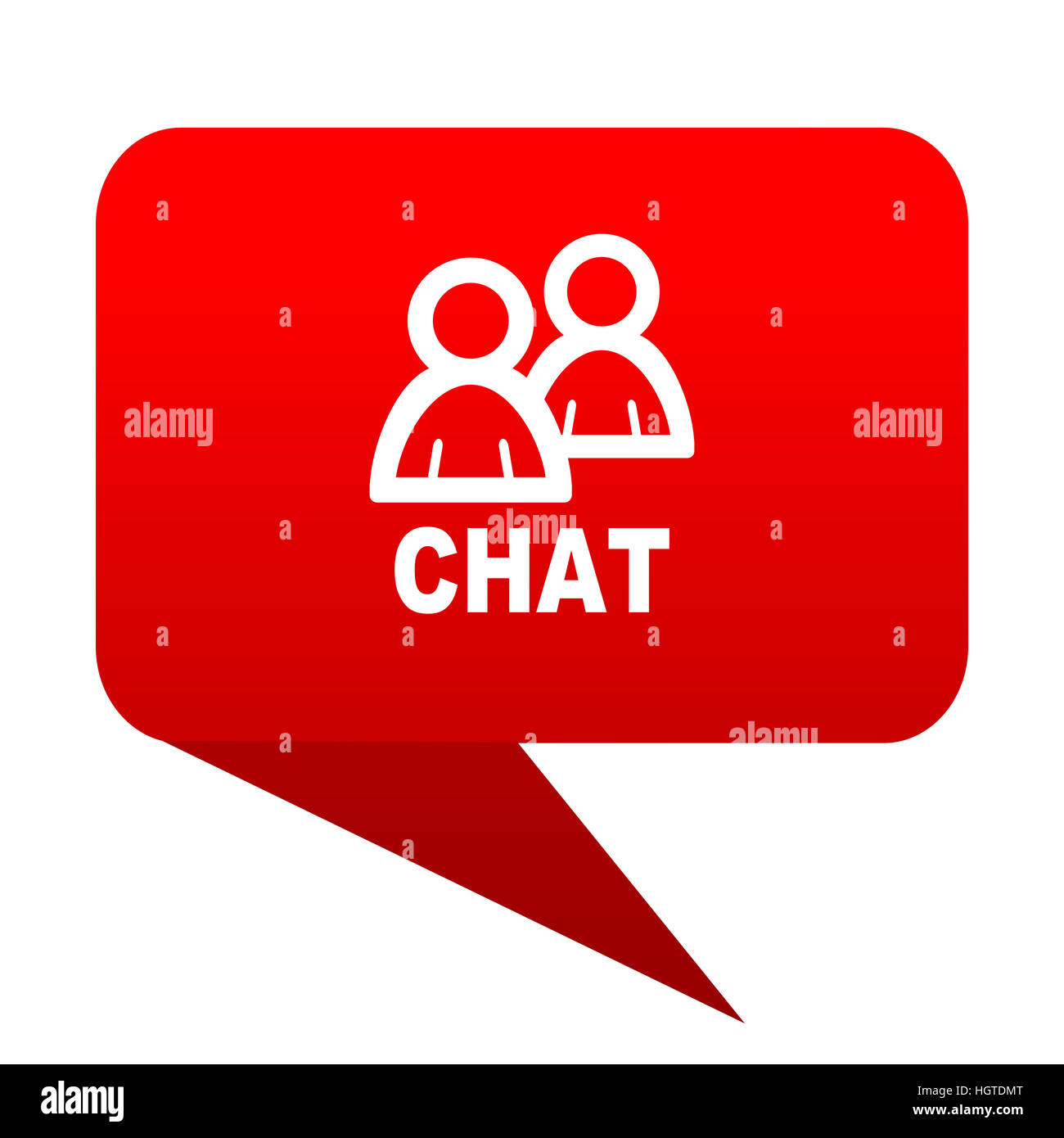 chat bubble red icon Stock Photo - Alamy