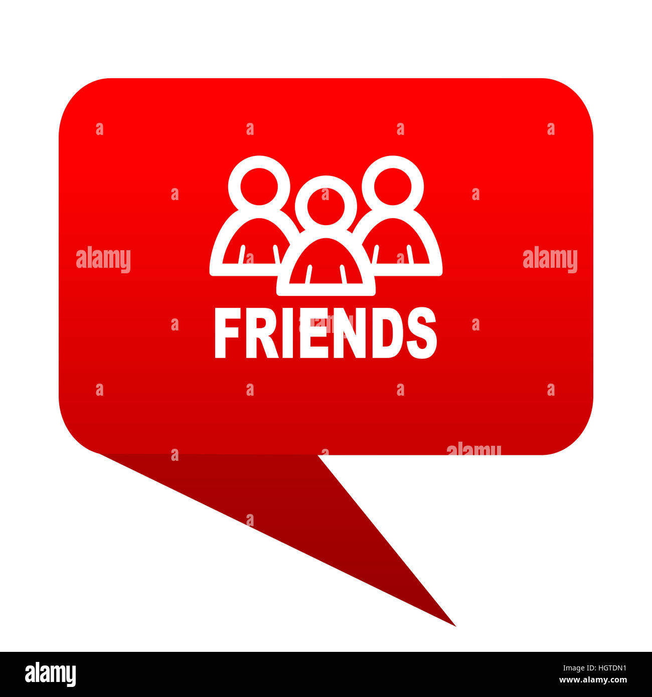 friends bubble red icon Stock Photo - Alamy