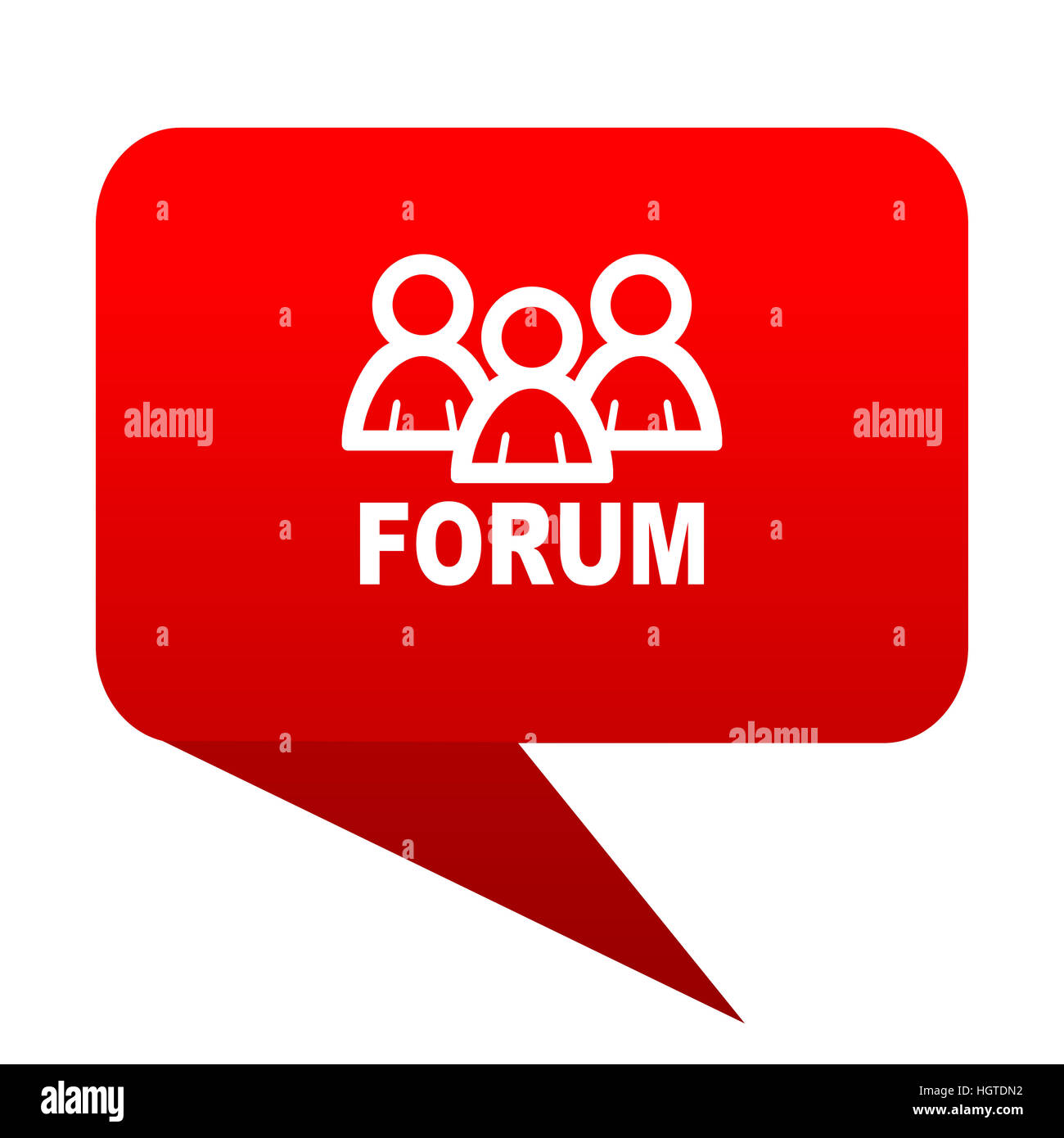 forum bubble red icon Stock Photo - Alamy