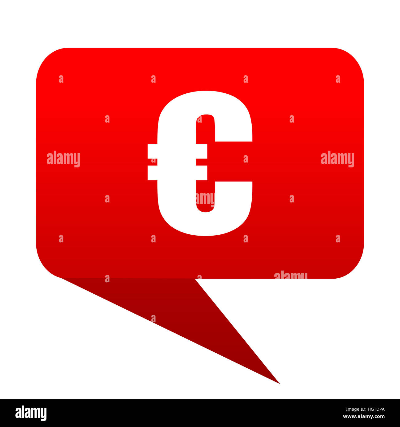 euro bubble red icon Stock Photo - Alamy