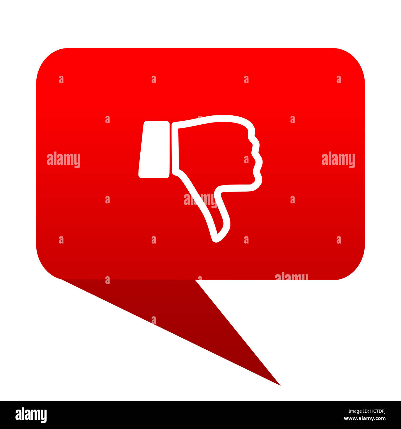 dislike bubble red icon Stock Photo - Alamy