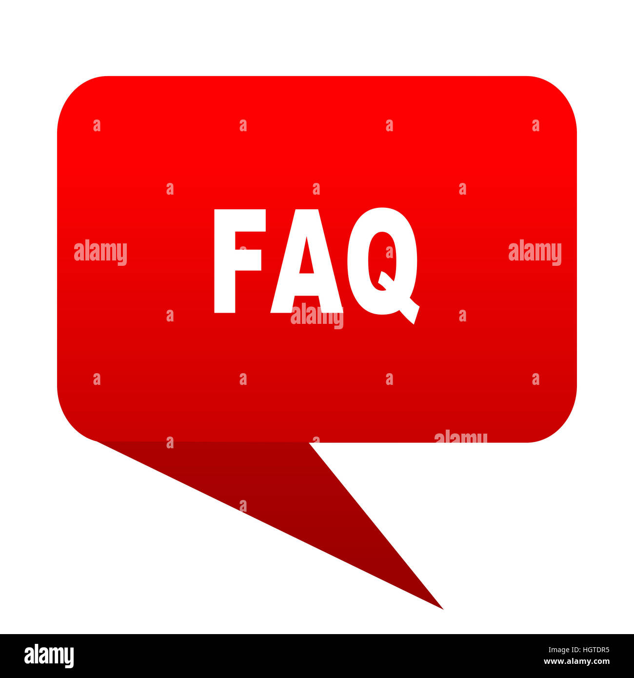 Faq bubble red icon Cut Out Stock Images & Pictures - Alamy