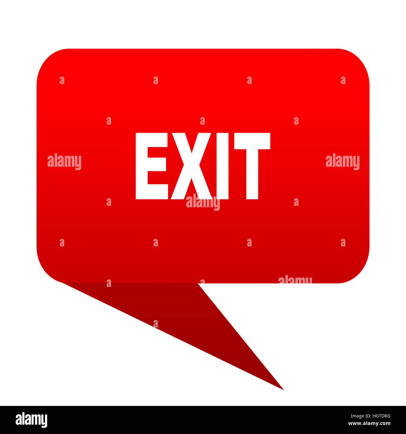 exit bubble red icon Stock Photo - Alamy