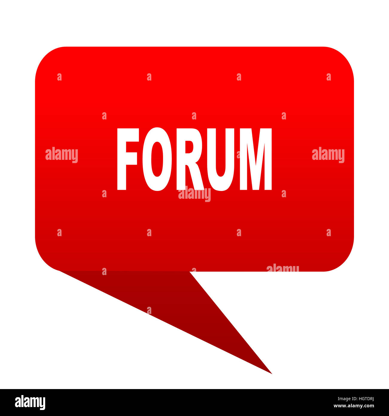 forum bubble red icon Stock Photo - Alamy