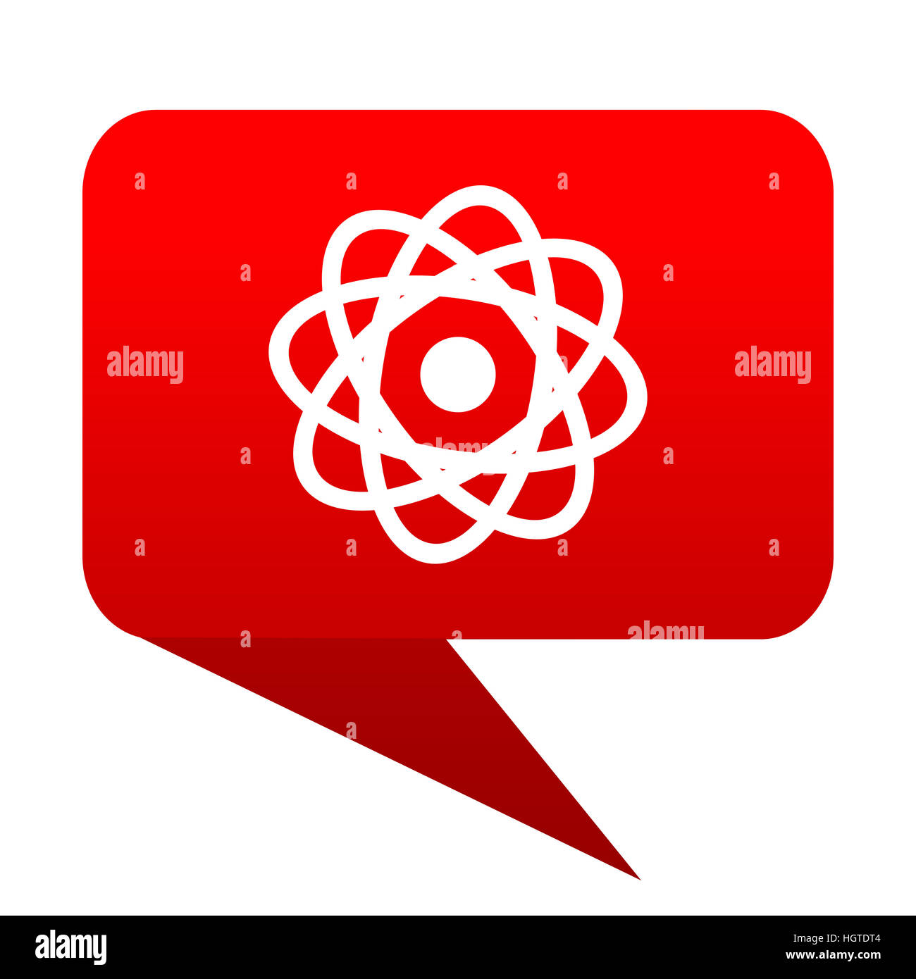 atom bubble red icon Stock Photo - Alamy