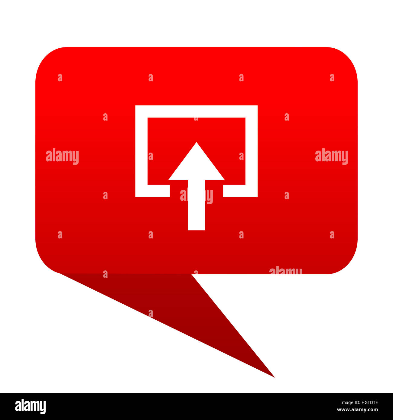 Enter bubble red icon Stock Photo - Alamy