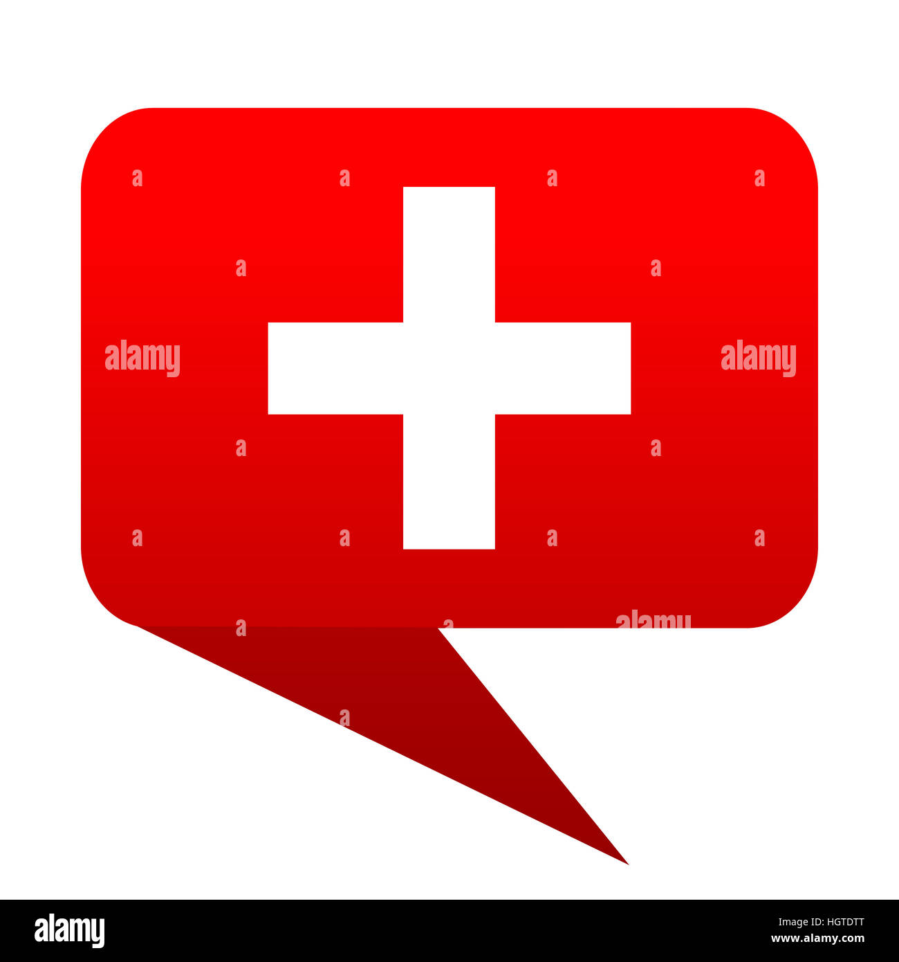 Plus bubble red icon Stock Photo - Alamy