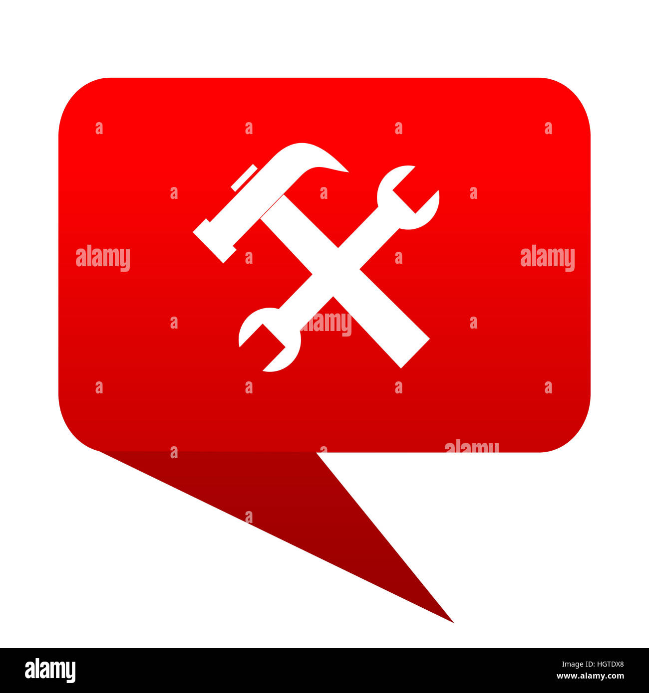 Tool bubble red icon Stock Photo - Alamy