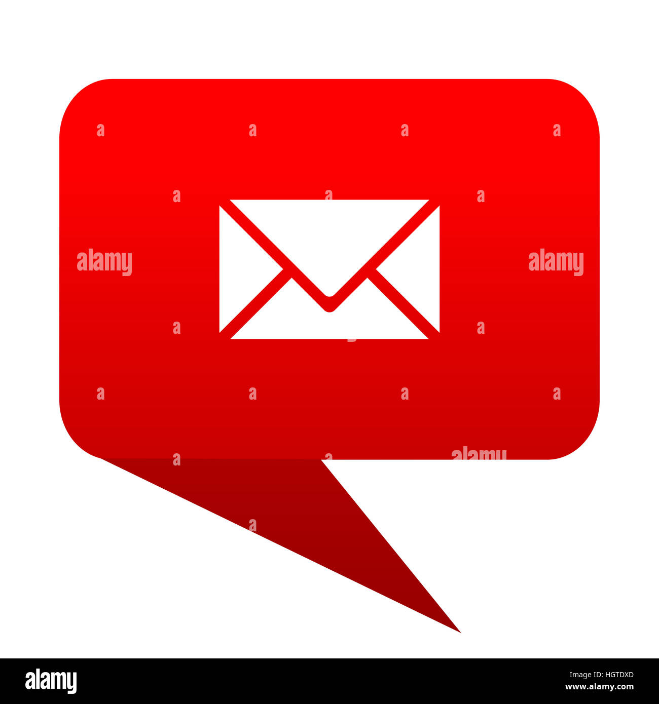 Email bubble red icon Stock Photo - Alamy