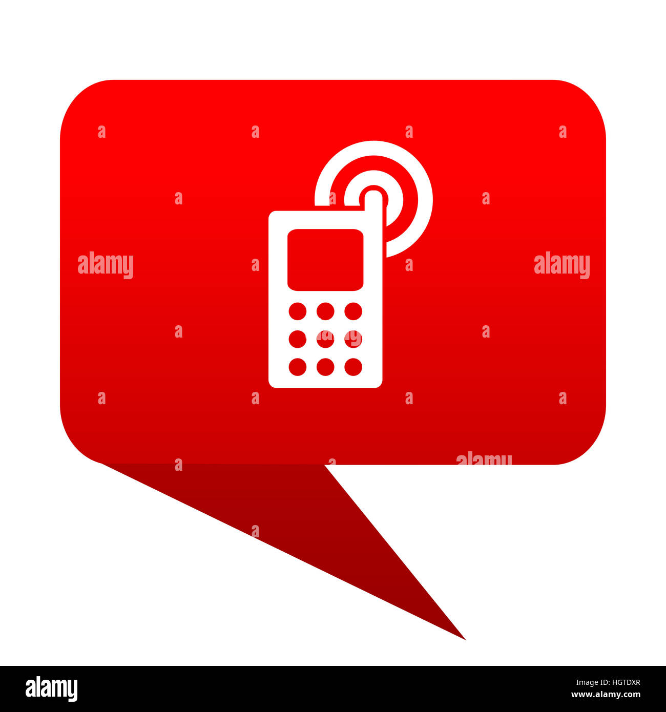 Phone bubble red icon Stock Photo - Alamy