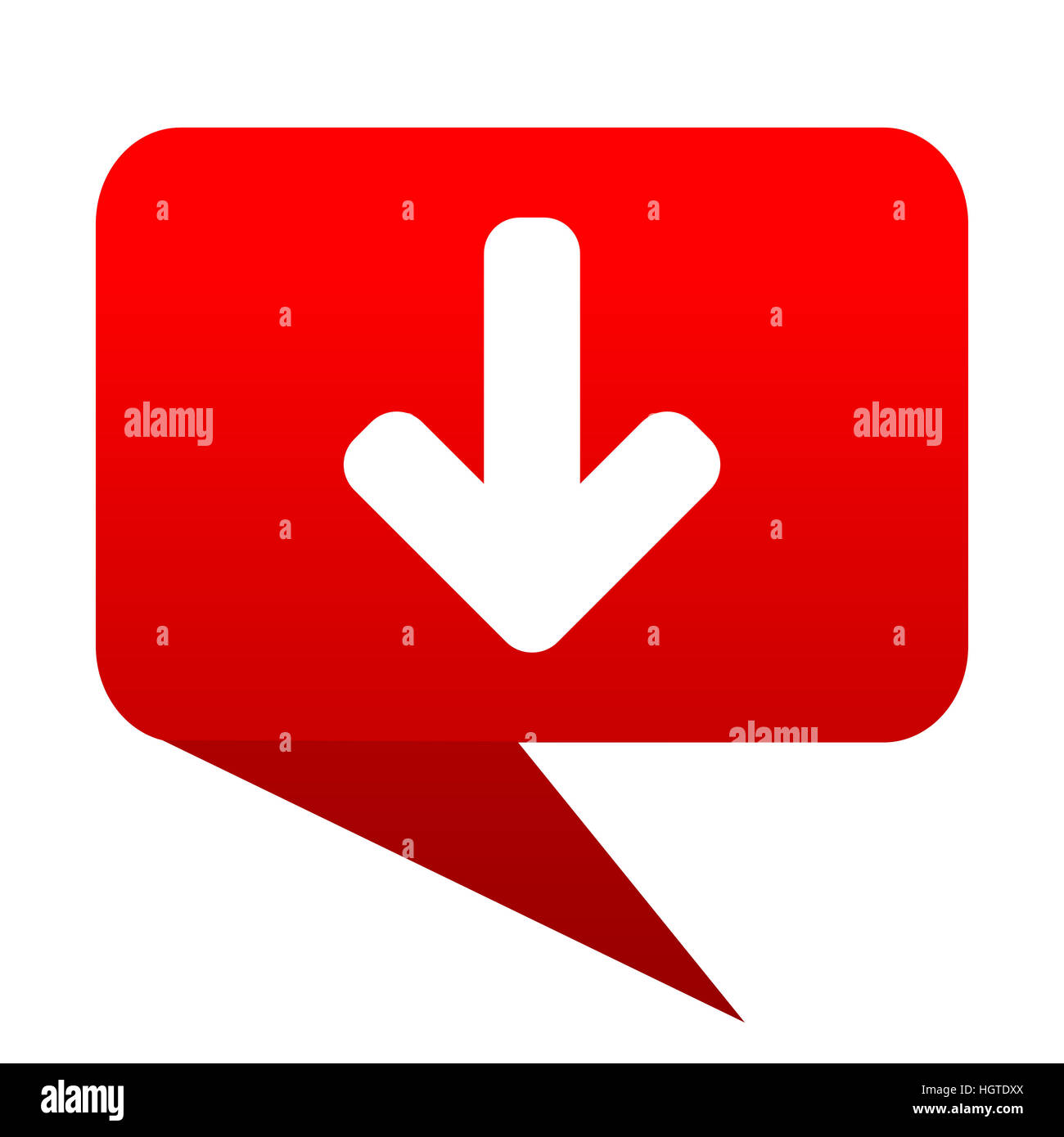 Download arrow bubble red icon Stock Photo - Alamy