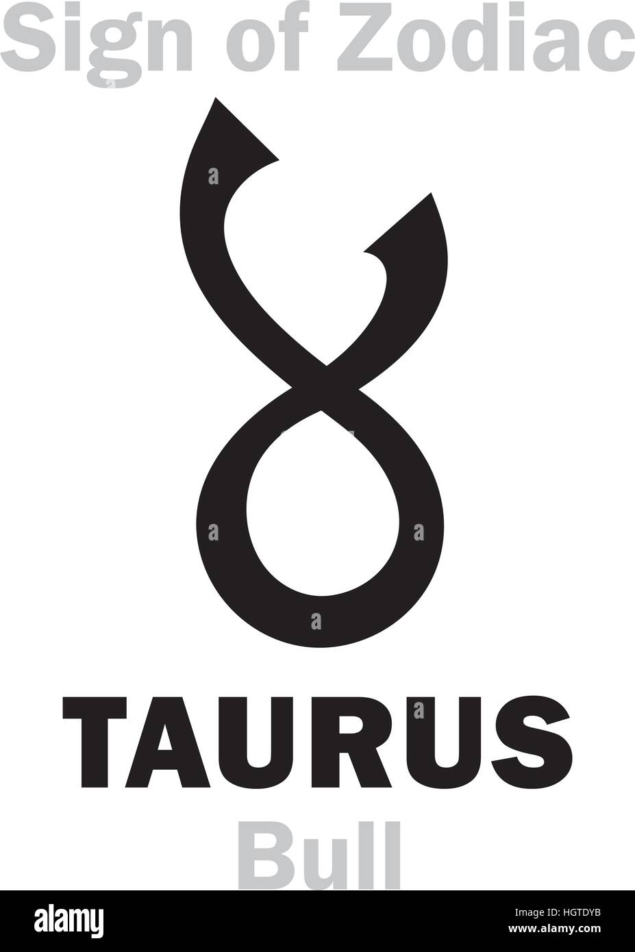 Astrology: Sign of Zodiac TAURUS (The Bull Stock Vector Image & Art - Alamy