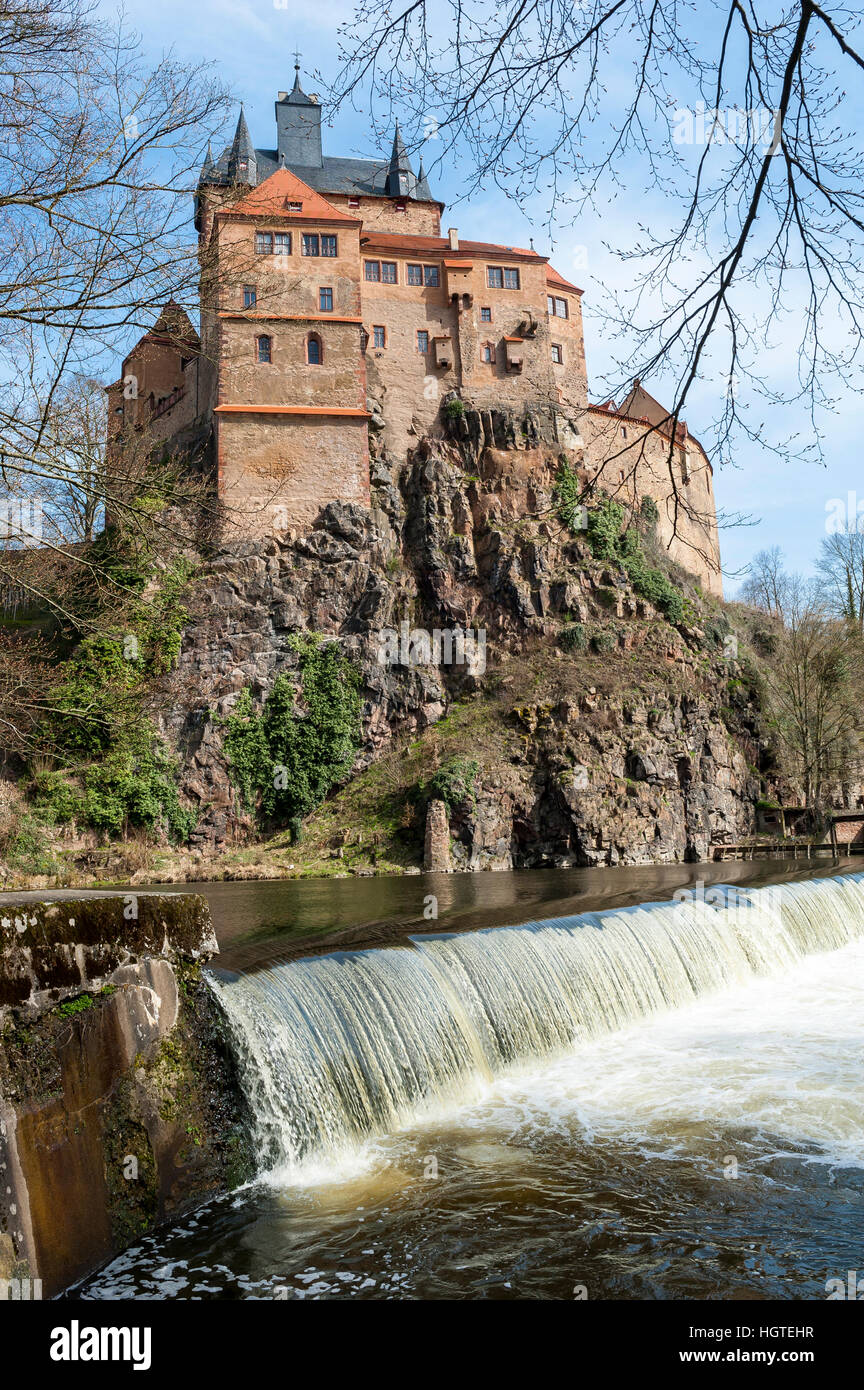 Kriebstein Castle, district of Mittelsachsen, in Saxony, Germany ...