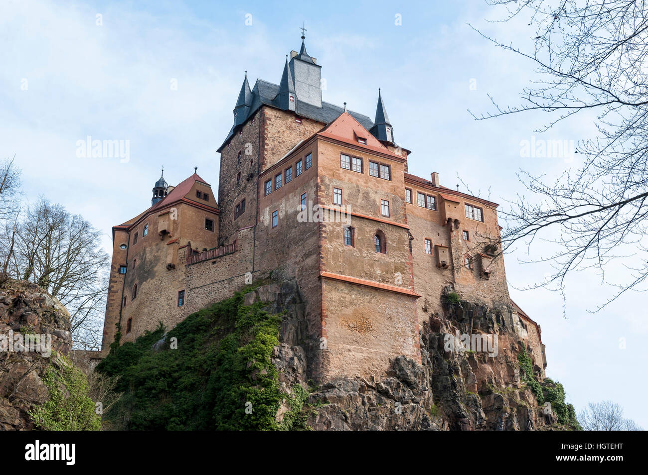 Kriebstein Castle, district of Mittelsachsen, in Saxony, Germany ...