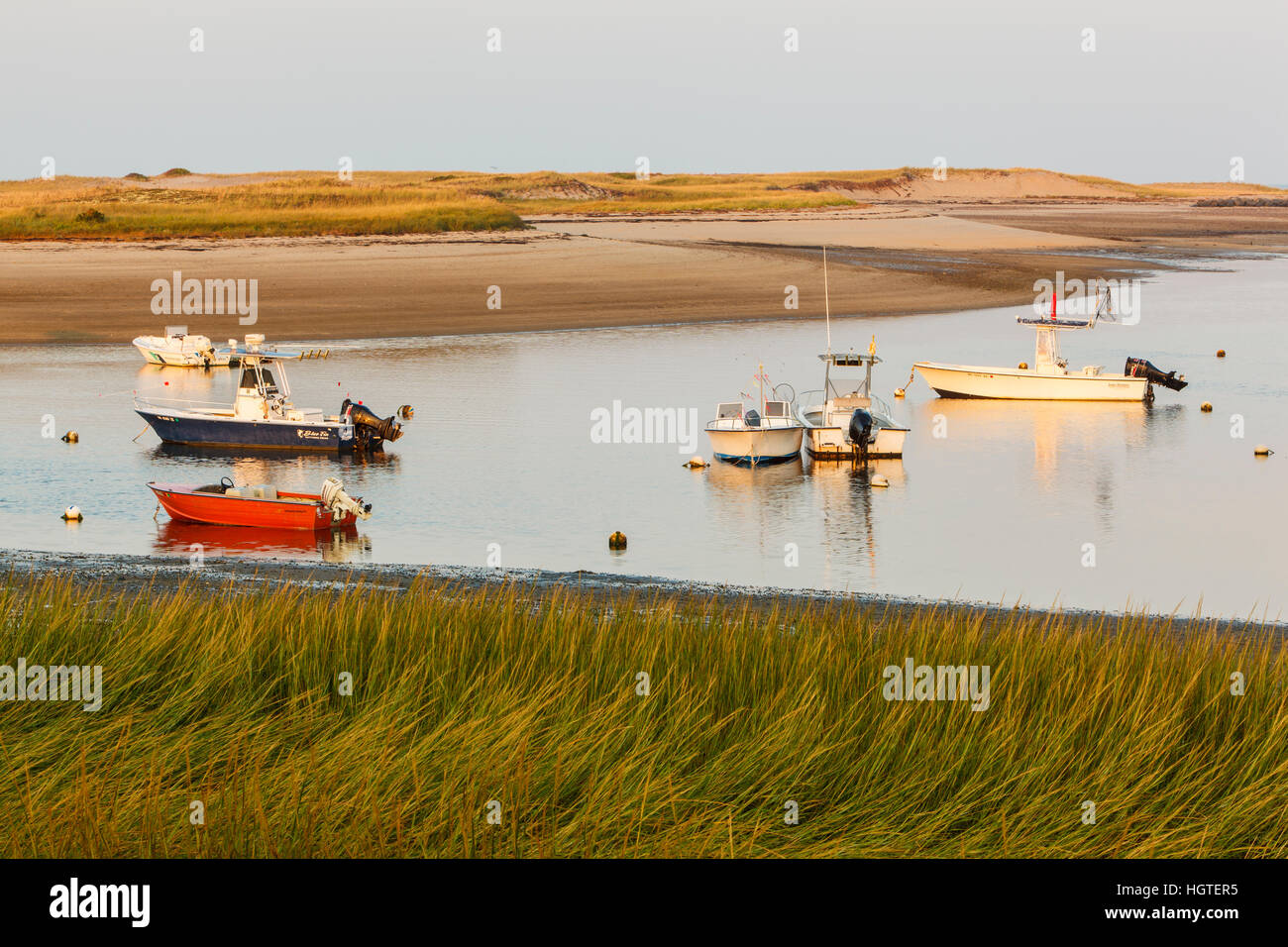 Boats in Pamet Harbor in Truro, Massachusetts. Cape Cod Stock Photo - Alamy