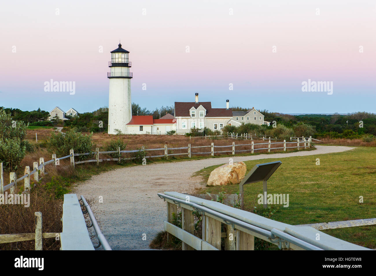 Cape Cod Lighthouse, a.k.a. Highland Light, in the Cape Cod National ...