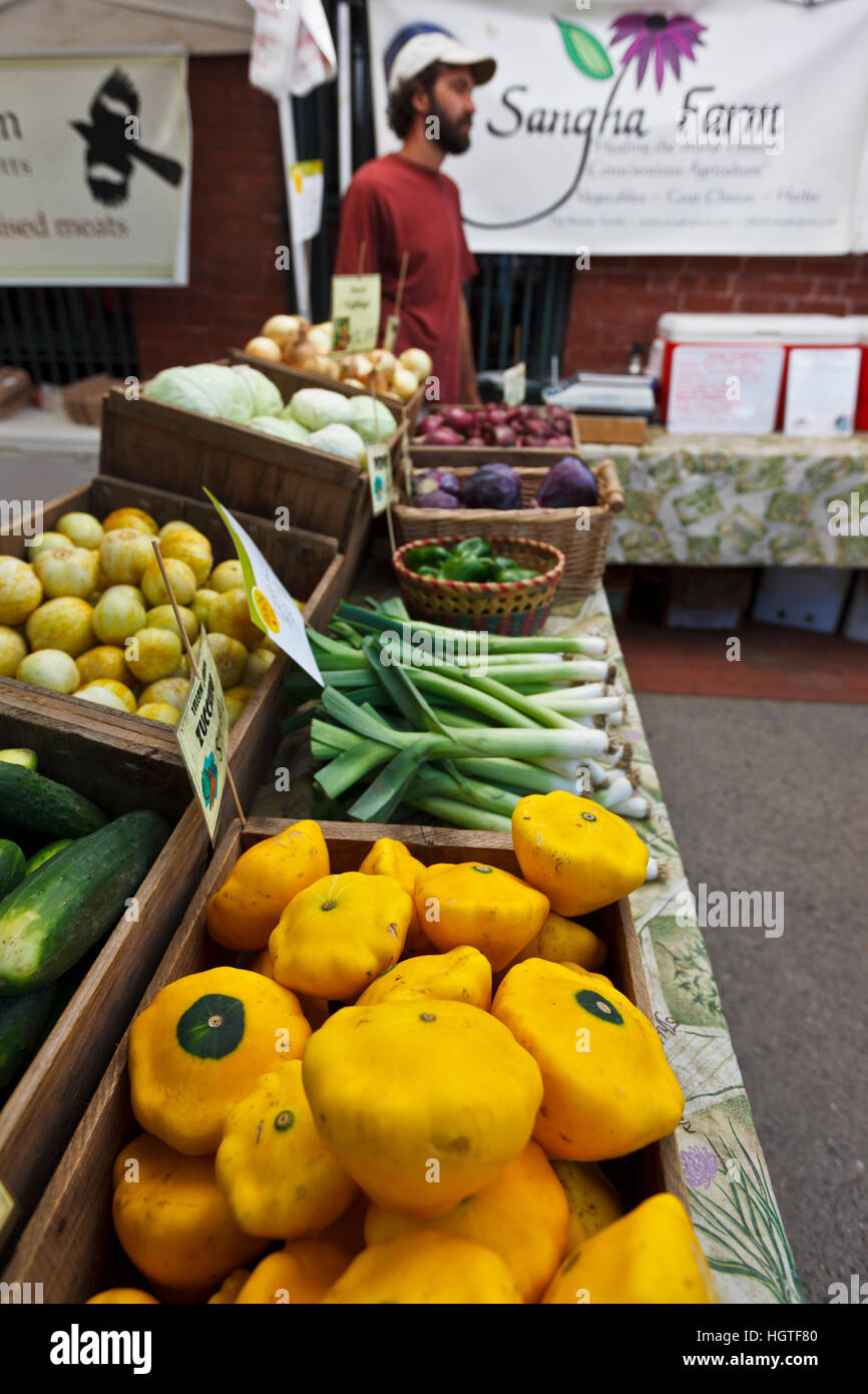 Fresh produce at Derek Ritchie's Sangha Farm booth at the Tuesday ...