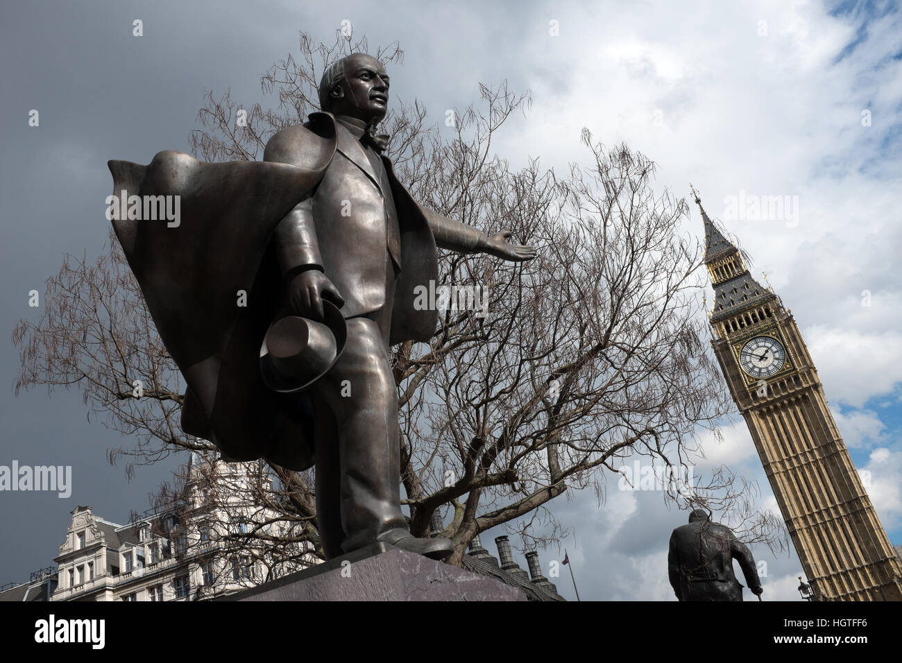 Statue of Lloyd George Stock Photo - Alamy