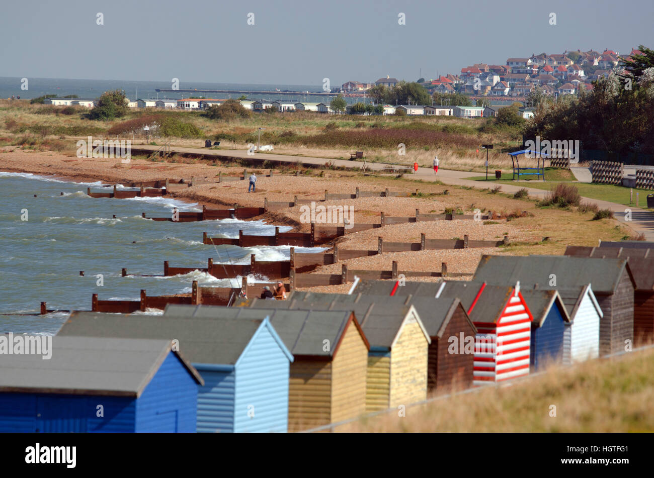Beach Huts at Tankerton Stock Photo - Alamy