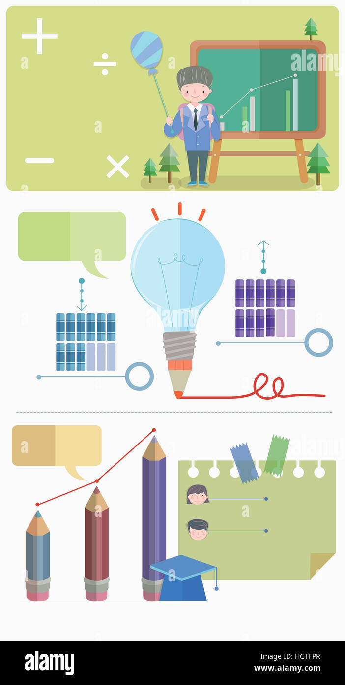 Infographic illustration related to education Stock Photo - Alamy