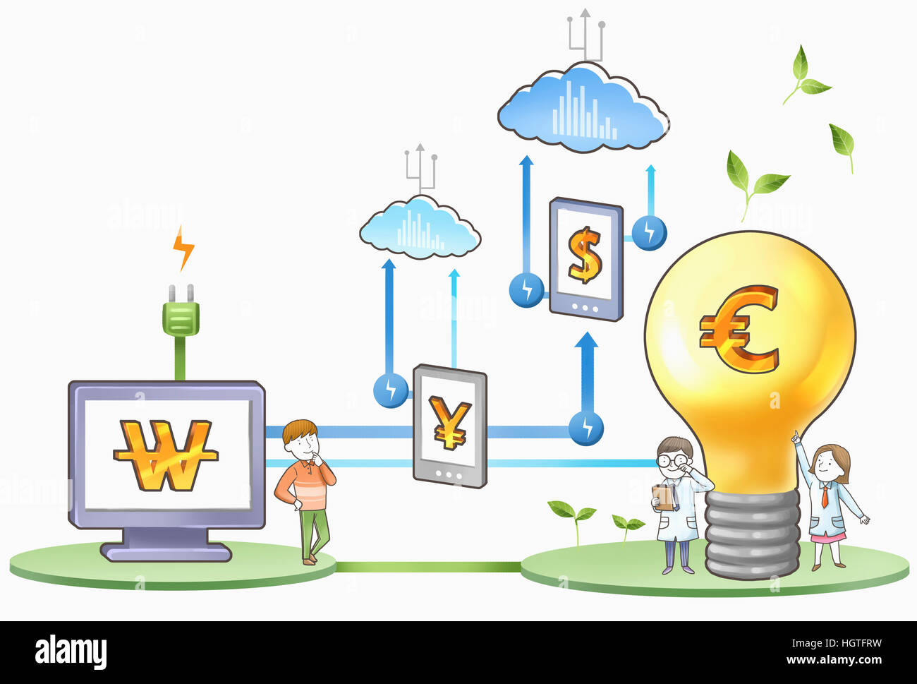 Illustration representing development of business Stock Photo - Alamy