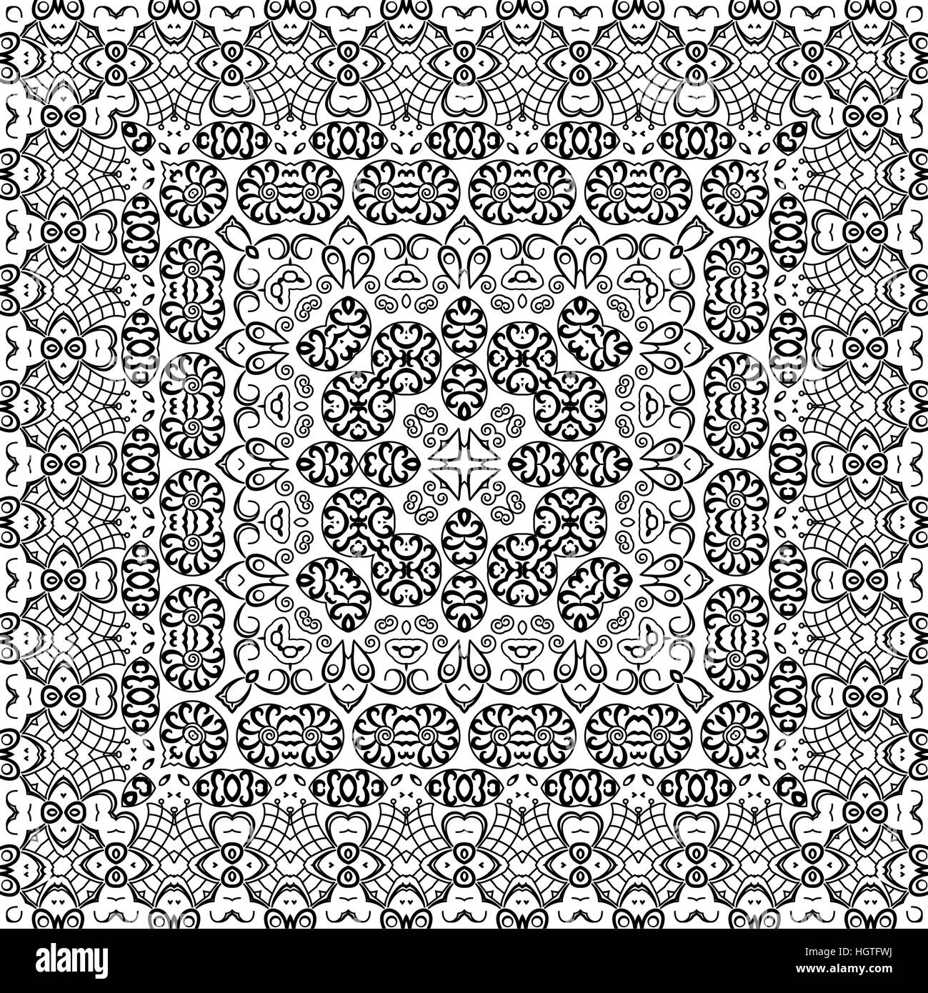 Abstract seamless outline pattern Stock Vector Images - Alamy