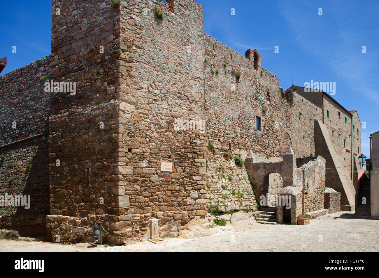 Castle, Giglio Castello village, Giglio Island, Tuscan archipelago ...