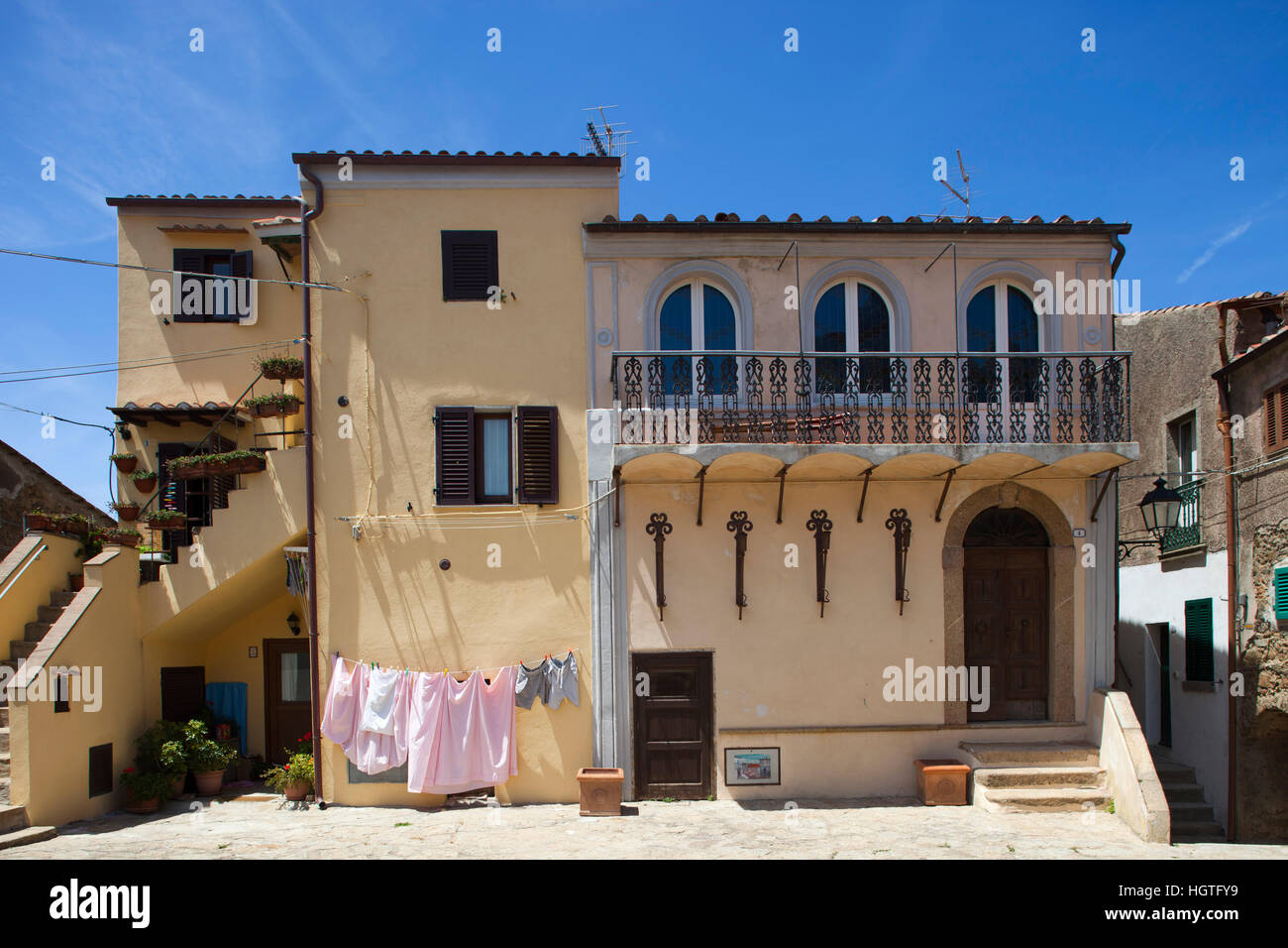 Giglio Castello village, Giglio Island, Tuscan archipelago, Tuscany ...