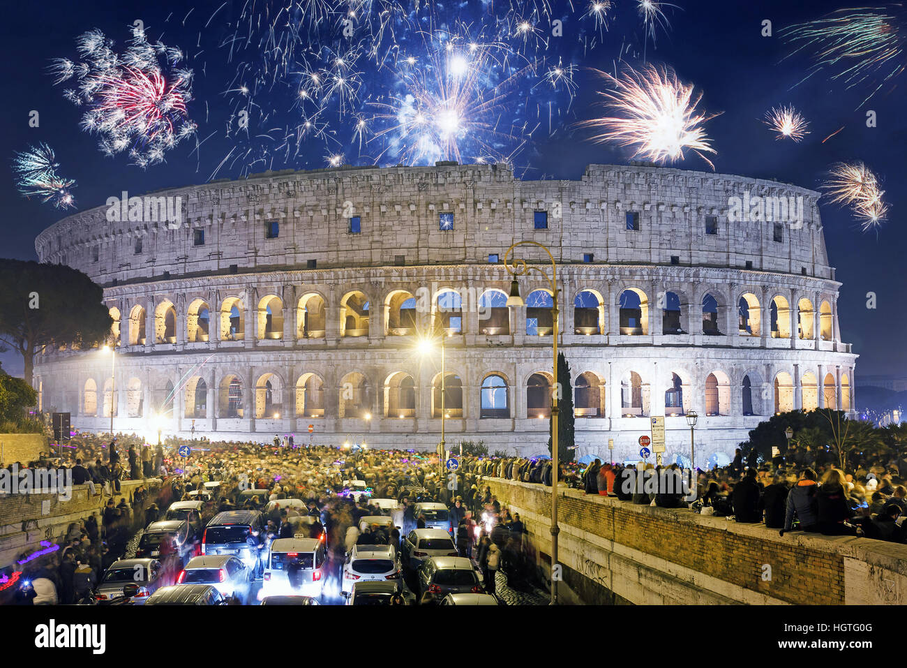 Rome coliseum fireworks hi-res stock photography and images - Alamy
